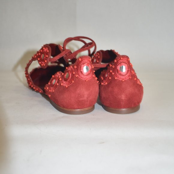 Tory Burch | Shoes | Tory Burch Yasmin Dorsay Flat Red Pointy ...